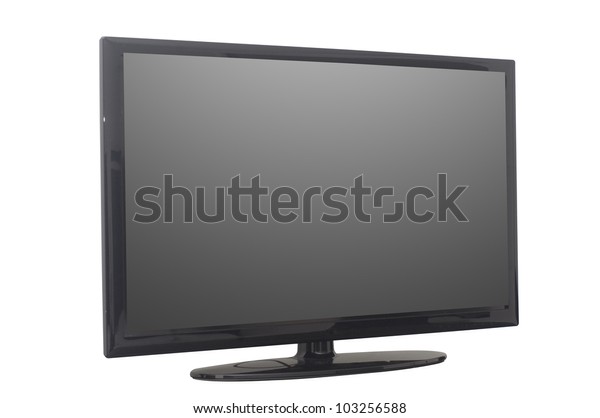 Isolated Flat Screen Tv Computer Monitor Stock Photo 103256588 ...