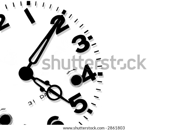 Isolated Hands Numbers Clock Face Showing Stock Photo 2861803 ...