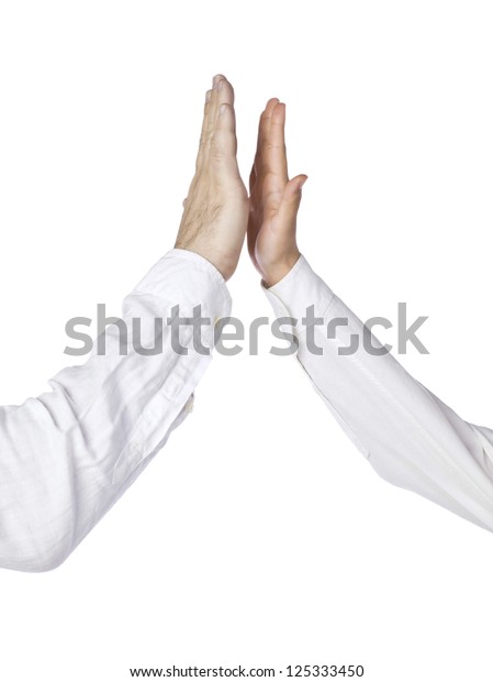 Isolated Image Two Hands Going Do Stock Photo 125333450 | Shutterstock