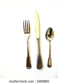 Isolated Knife Fork And Spoon PPT template 85 | CrystalGraphics