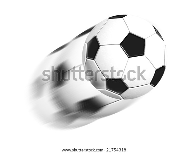 Isolated Moving Soccer Ball Stock Photo (Edit Now) 21754318