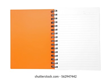 Open Empty Ringbound Notebook Orange Cover Stock Vector (Royalty Free ...