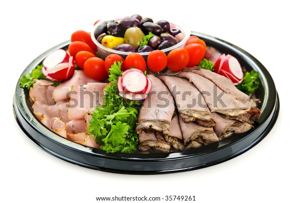 Isolated Platter Assorted Cold Cut Meat Stock Photo (Edit Now) 35749261