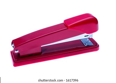 Pink Stapler Shadow On White Background Stock Photo (Edit Now) 261799088