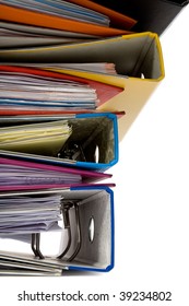 Isolated Stack Folders Isolated On White Stock Photo 39234802 ...