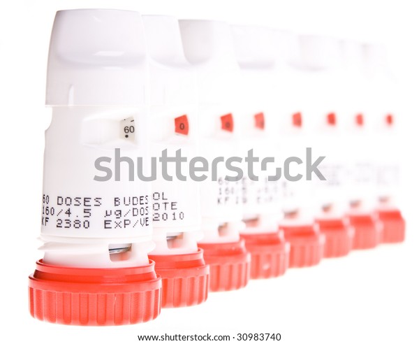 Isolated Stack White Inhalers Foto stock 30983740 | Shutterstock