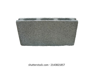 Isolated Threehole Rectangular Concrete Block Cutout Stock Photo ...