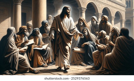 Biblical Image Jesus Talking His Disciples AI-generated image ...