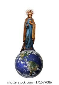 Jesus Christ Statueworld Elements This Image Stock Photo 171579086 ...