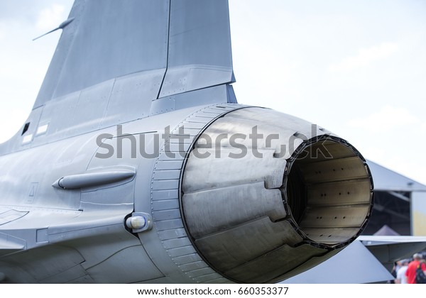 Jet Engine Closeup Round Afterburner Modern Stock Photo (Edit Now ...