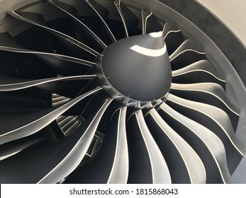 Closeup Large Jet Engine Turbine Blades Stock Photo (Edit Now) 1634487226