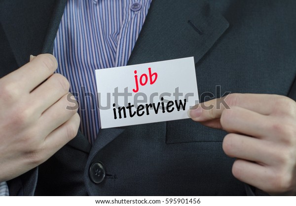 Job Interview Text Note Concept Over Stock Photo (Edit Now) 595901456