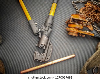 Jointer Cable Splice Catenary Cable Wire Foto stock 1270089688 ...
