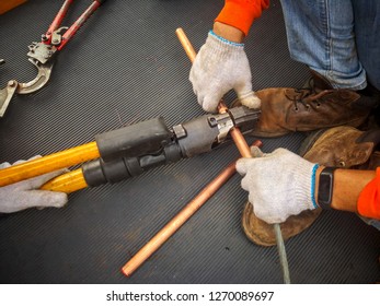 Jointer Cable Splice Catenary Cable Wire Foto de stock 1270089697 ...
