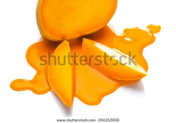 Juice Splat Slice Alphonso Mango Stock Photo 206263000 | Shutterstock