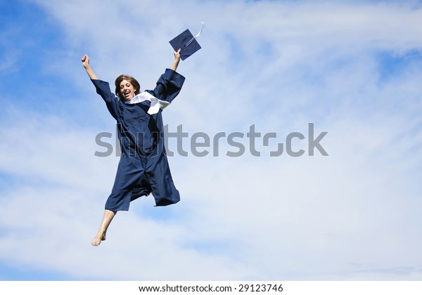 Jumping Graduate Stock Photo (Edit Now) 29123746