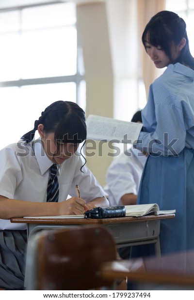 Junior High School Class Scene Stock Photo (Edit Now) 1799237494