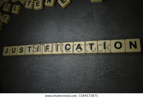 Justification Word Cube Background Stock Photo 1584573871 | Shutterstock