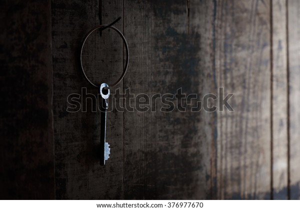 Key Hanging Wall Key Attached Ring Stock Photo 376977670 | Shutterstock