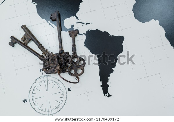 Key On Map Stock Photo 1190439172 | Shutterstock