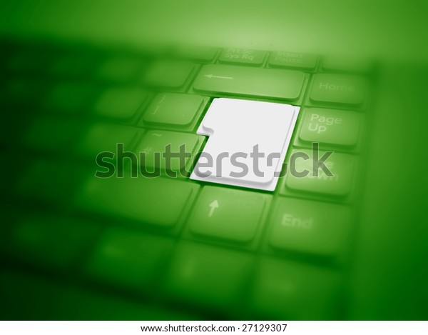 Keyboard Highlighted Big White Button See Stock Photo 27129307 ...