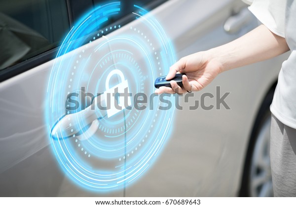 Keyless Entry Car Security Concept Stock Photo (Edit Now) 670689643