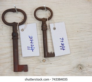 Keys Hell Heaven Stock Photo 743384035 | Shutterstock