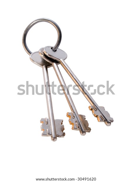 Keys On Ring Isolated On White Stock Photo 30491620 | Shutterstock