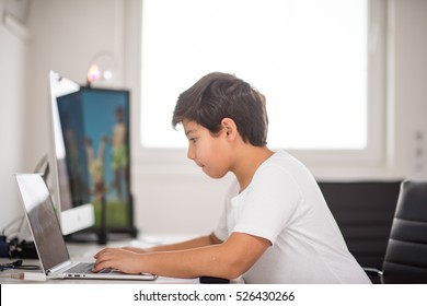 Kid Working On Computer Stock Photo 526430266 | Shutterstock