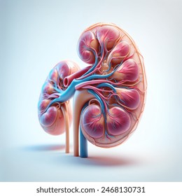 Photo Depicting Anatomy Healthy Kidney Photo AI-generated image ...