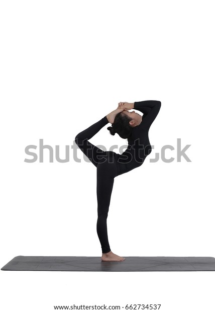 King Dancer Pose White Background Natarajasana Stock Photo 662734537 ...