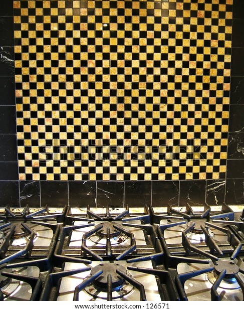 Kitchen Stove Checkered Backdrop Stock Photo 126571 | Shutterstock