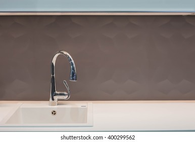 Kitchen Tap Sink Background Stock Photo (Edit Now) 400299562
