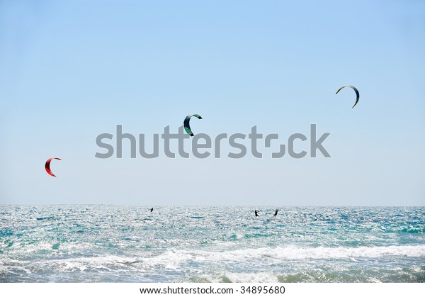 Kitesurfers Action Stock Photo 34895680 | Shutterstock