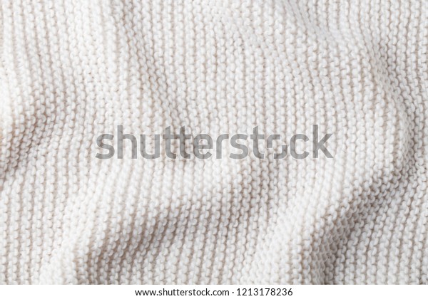 Knitted White Scarf Pattern Background Top Stock Photo (Edit Now ...