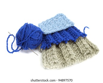 Knitting Sample On White Background Stock Photo 94897570 | Shutterstock