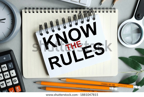 Know Rules Text On Notepad On Stock Photo 1881047815 | Shutterstock