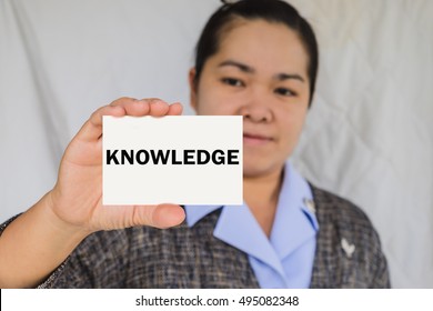 Knowledge Message On Card Shown By Foto de stock 495082348 | Shutterstock