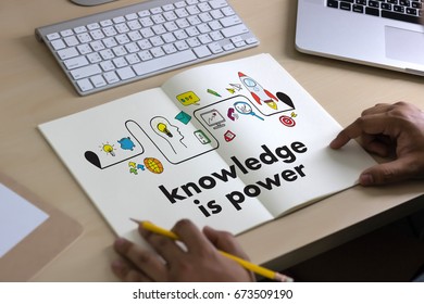 Knowledge Power Strategy Plan Teamwork Education Stock Photo 673509190 ...