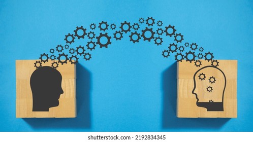Knowledge Sharing Transferring Brainstorming Concept Stock Photo ...