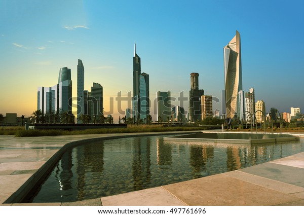 Kuwait Cityscape View Shaheed Park During Stock Photo (Edit Now) 497761696