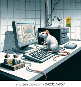 Lab Rat Working Computer AI-generated image 2423176859 | Shutterstock