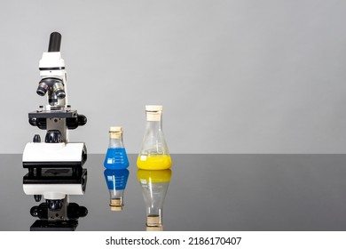 Laboratory Microscope Test Tubes Concept Modern Stock Photo 2186170407 ...