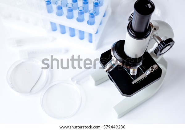 Laboratory Work Microscope Top View Stock Photo 579449230 | Shutterstock