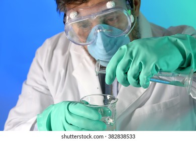 Laboratory Glassware Reflections On Table Isolated Stock Photo (Edit ...