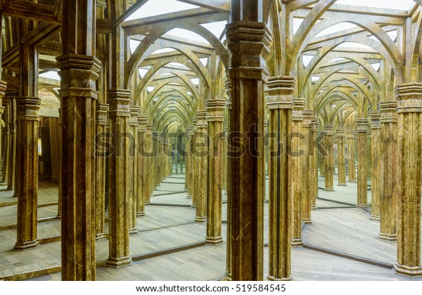 Labyrinth Mirrors Stock Photo (Edit Now) 519584545