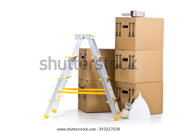 Ladder Stack Moving Carton Boxes Over Stock Photo 393227038 | Shutterstock