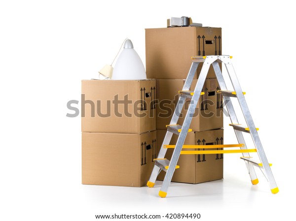Ladder Stack Moving Carton Boxes Over Stock Photo 420894490 | Shutterstock