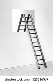 Ladder Straddling Window Stock Photo 528516067 | Shutterstock