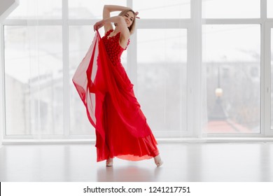 Lady Red Dancing Stock Photo 1241217751 | Shutterstock